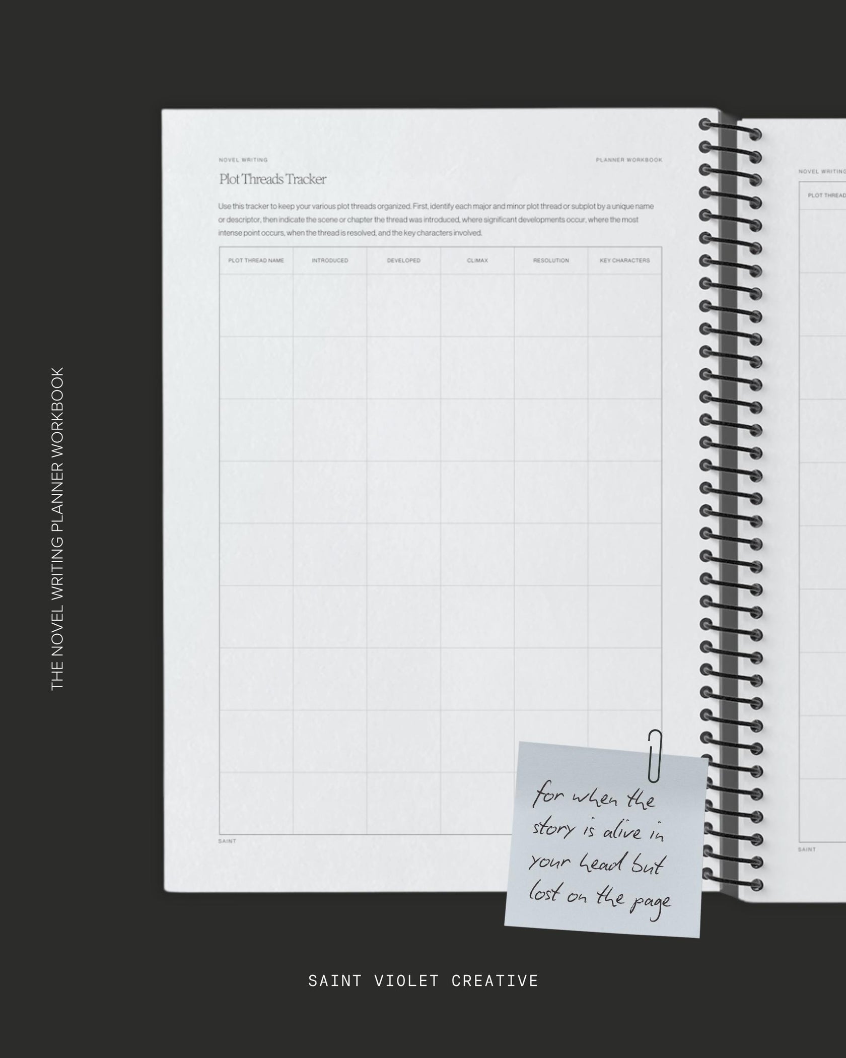 The Novel Writing Workbook – Saint Violet Creative